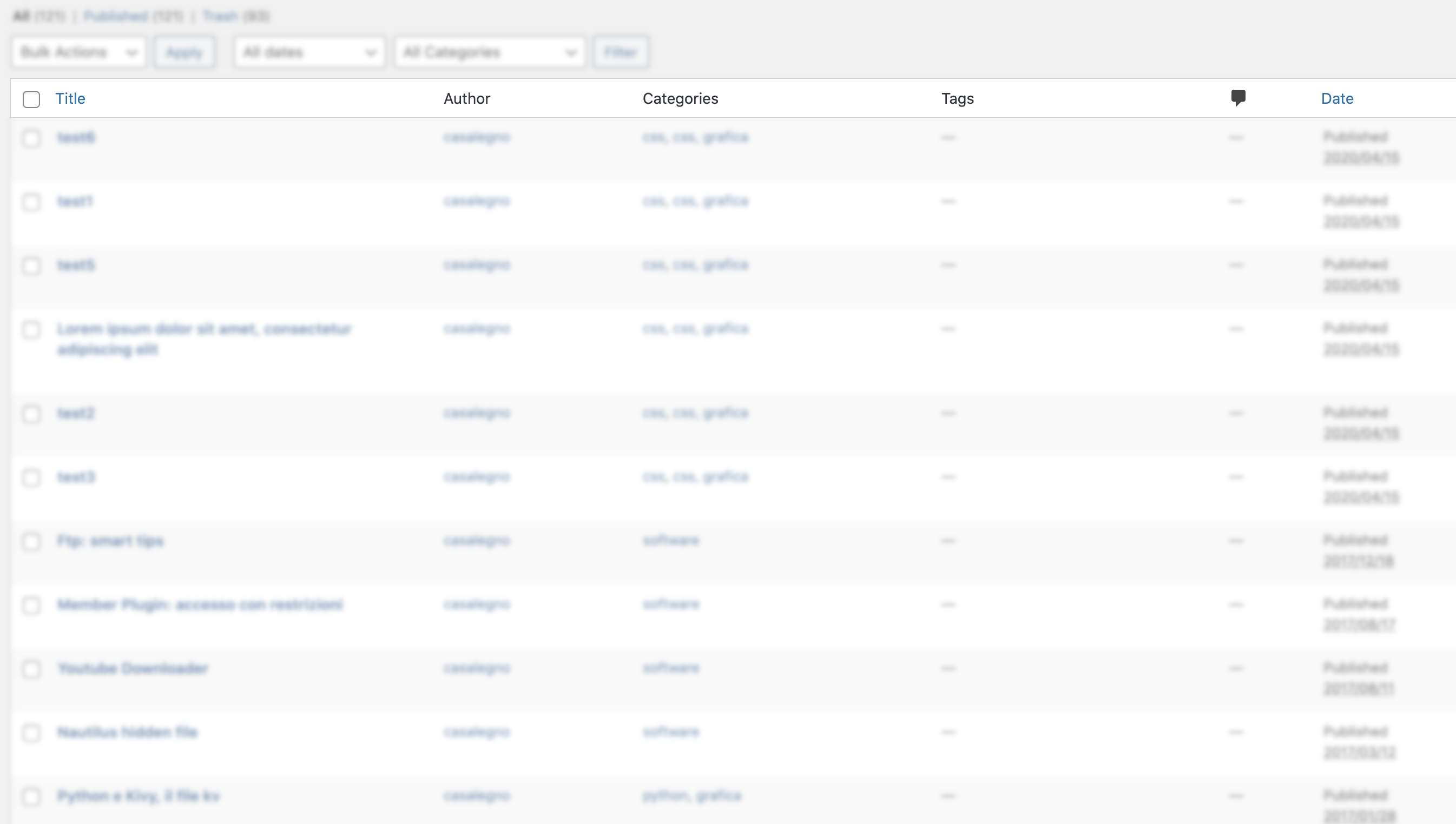 WP: sortable column - ordinare i valori delle colonne • KREATORE.IT